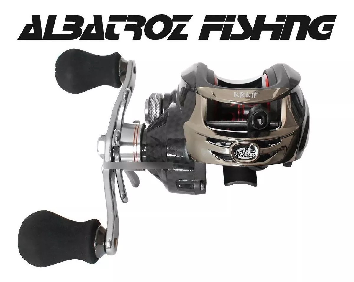 Carretilha Albatroz Fishing Krait – Alto Desempenho com 10 Rolamentos ...